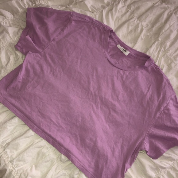 Fashion Nova | Tops | Basic Lilac Crop Top Tee | Poshmark
